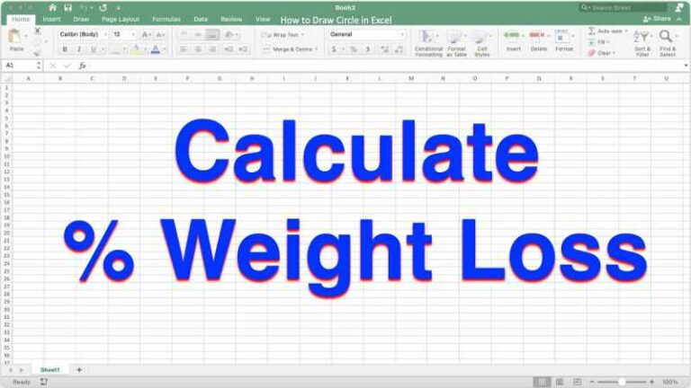 How To Calculate Percentage Of Weight Loss In Excel Calculator