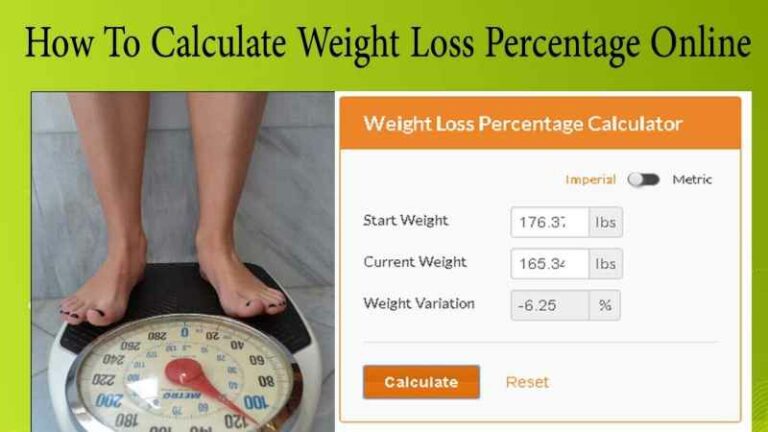 How To Calculate Percentage Of Weight Loss In Excel Calculator 